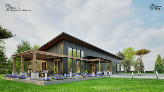 Dream Home Plans | 1575 sq ft Barndominium Modern Farmhouse