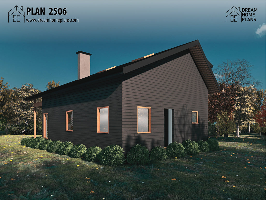900 Sq Ft Small Cabin House Plans | 25' x 30' Tiny Home with Loft ...