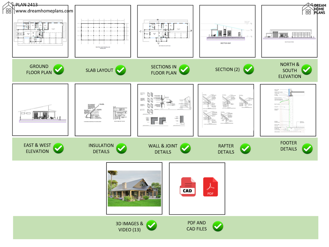 Dream Home Plans | 1575 sq ft Barndominium Modern Farmhouse